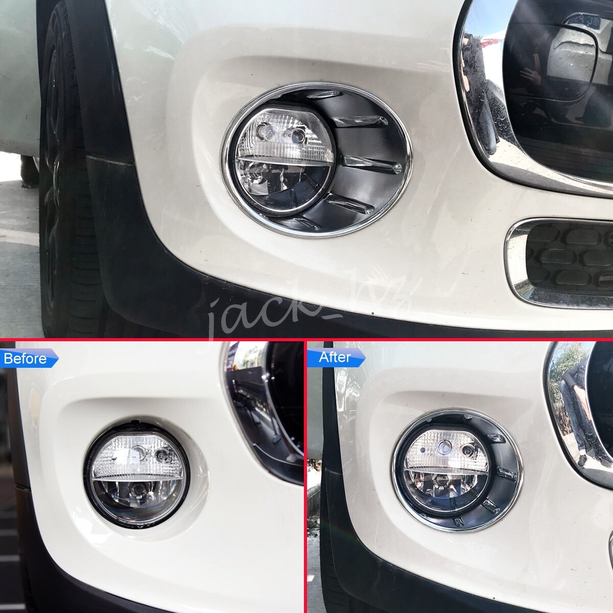 For 2015-2020 Mini Cooper F55 F56 F57 Chrome Front Fog Light Cover ...