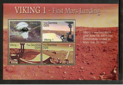 Gambia 2006 - Space, Mars Viking - Sheet of 4 stamps - Scott #3048 ...