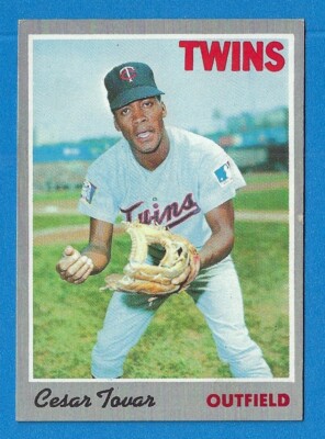 1970 TOPPS BASEBALL WHITE BACK CARD #25 CESAR TOVAR MINNESOTA TWINS NM ...