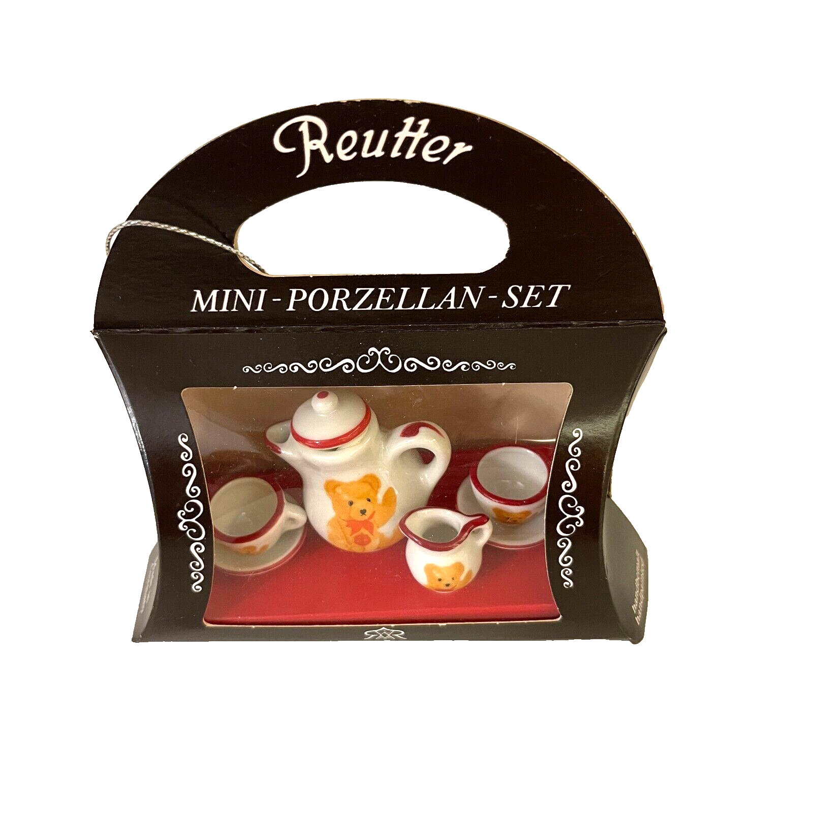VINTAGE REUTTER PORCELAIN MINI TEA SET MINT IN BOX HERMANN TEDDY ...