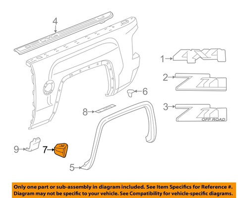 GM OEM 14-19 Silverado 1500 Pick Up Box Exterior Trim-Deflector ...