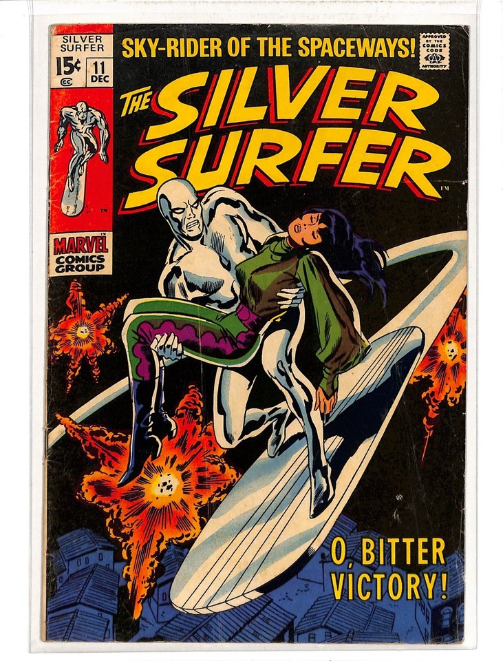 Silver Surfer #7, 8, 11, 13 Early Bronze Age Lot X4 Buscema Art (KC) 57 ...
