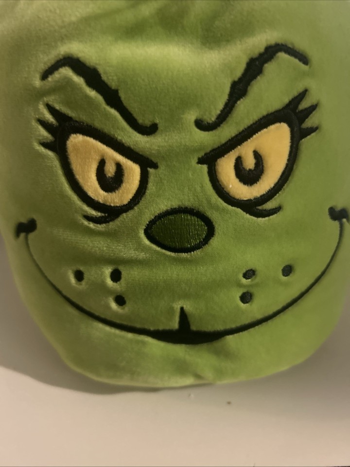 The Grinch Dr. Seuss Aurora 10” Squish Head Plush Mallow Face Stuffed ...