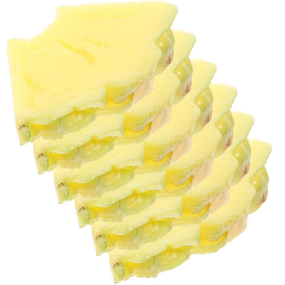 6 Pcs Fake Fruit Model Artificial Fruits Slices Realistic Decorative ...