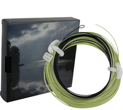 Sink Tip Fly Line WF 4WT Welded Loop Blk 30’ Tip 5-6 ips Moss 60’ Belly ...