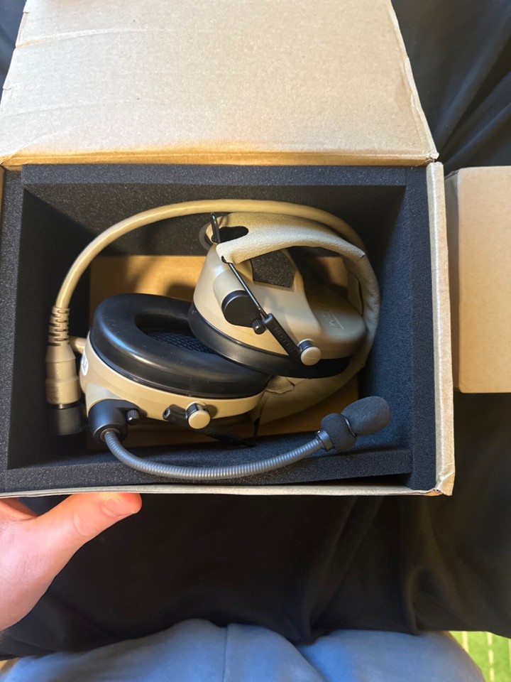 NWOT FALCOM MILITARY RADIO TACTICAL HEADSET USMC ARMY COMMS w. PTT ...