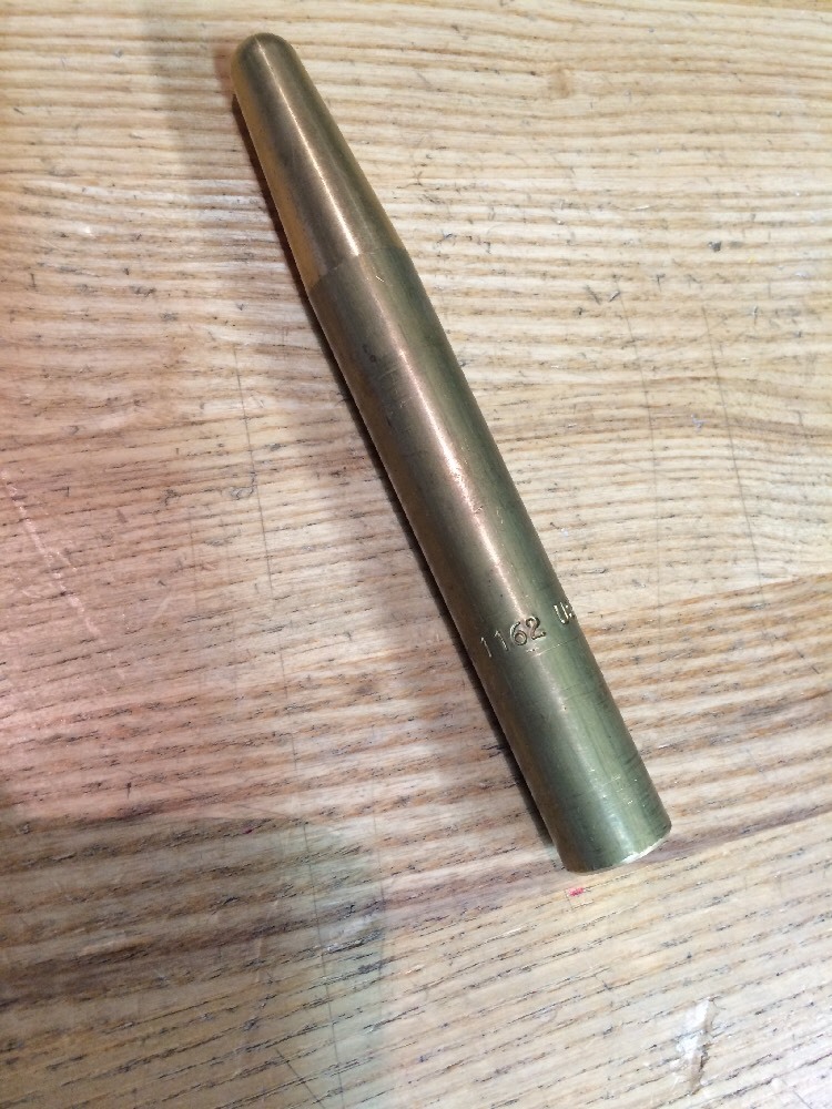 Solid Brass Punch with Round Nose Punch 3/4" then Tapers to Ball Nose ...
