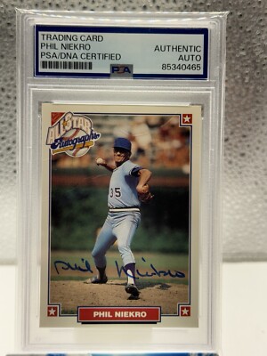 1993 Nabisco All-Star Phil Niekro PSA/DNA Certified Authentic Auto Auto ...