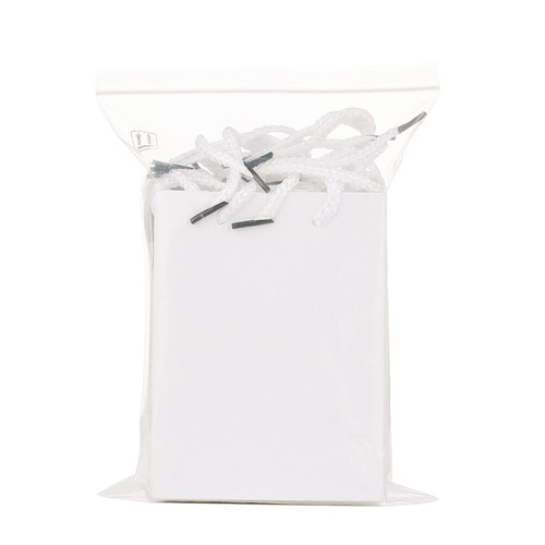 10x White Rectangle Paper Pouches Party Gift Shopping Bags With Handles ...