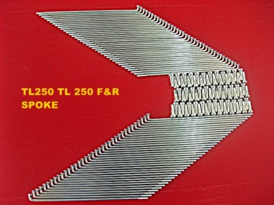 Fit HONDA TL250 TL 250 FRONT & REAR CHROME SPOKE SET 72 Pcs. JAPAN ...