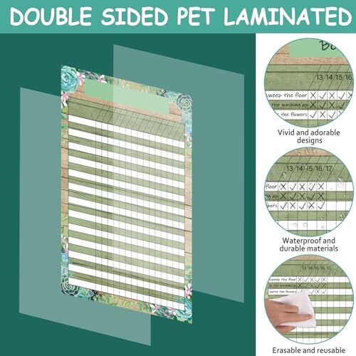9 PCS Rustic Bloom Classroom Charts Succulents Classroom Incentive Chart Home... | eBay