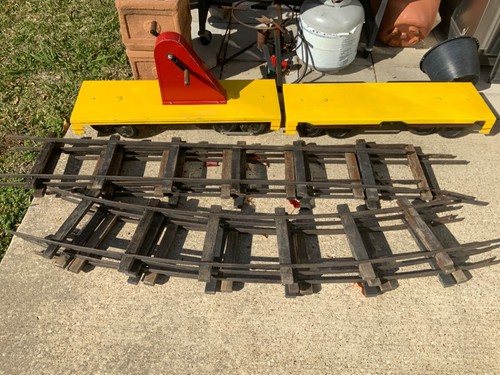 Doepke OriginalYardbird Train Set with track, big wheel trucks, yellow ...