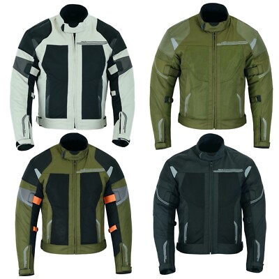 Motorrad Jacke Textil Motorradjacke Herren Protektoren Biker Neu Sommer ...