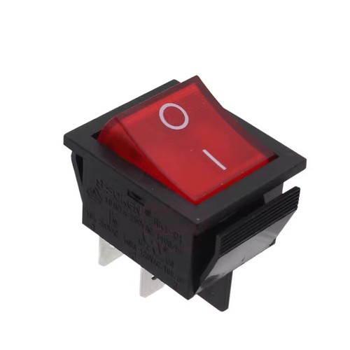 SOKEN RK1-01 4 pins 2 Positions Rocker Switch 16A 250VAC With Red Light ...