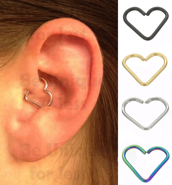 Heart Hoop Tragus Piercing