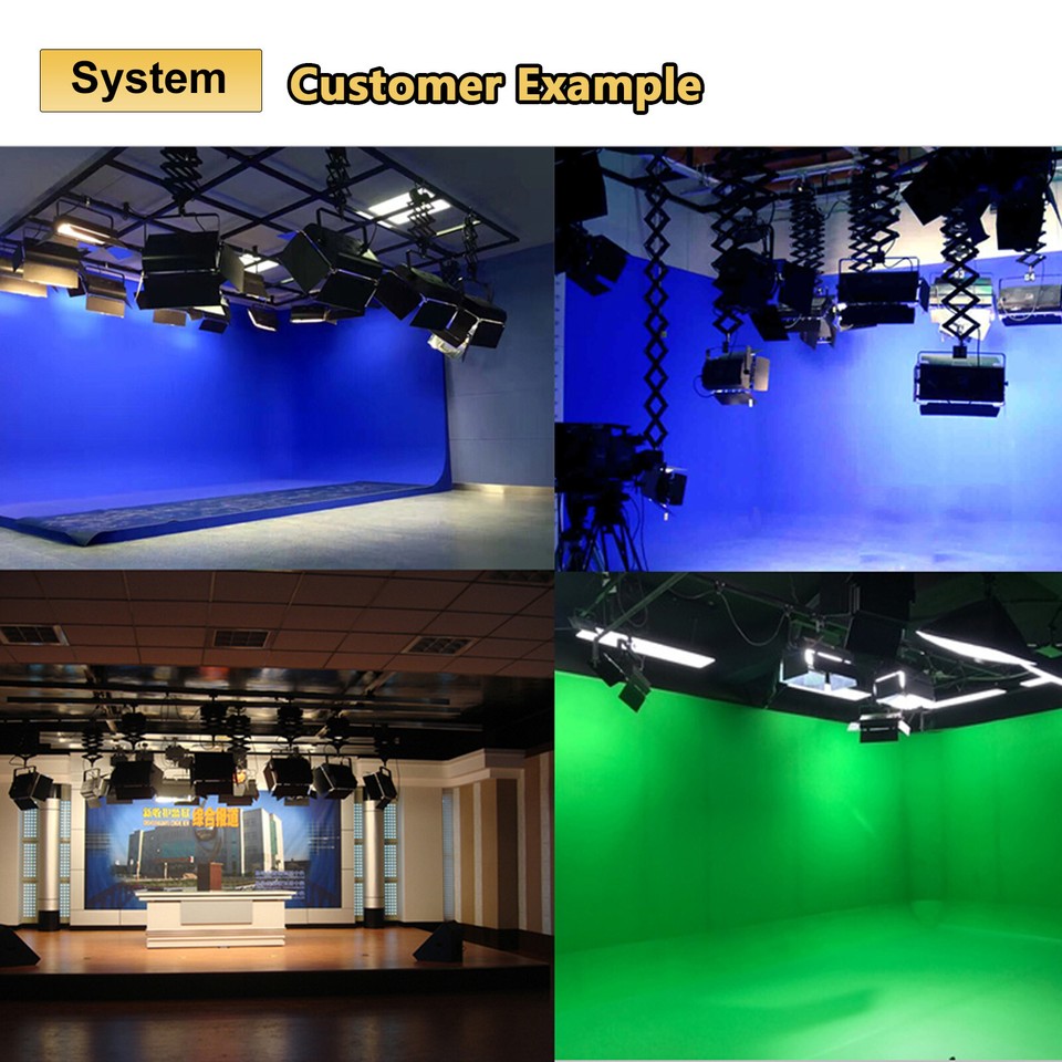98" x 98" Pantograph Studio Ceiling Rail System Studio Lighting Rail ...