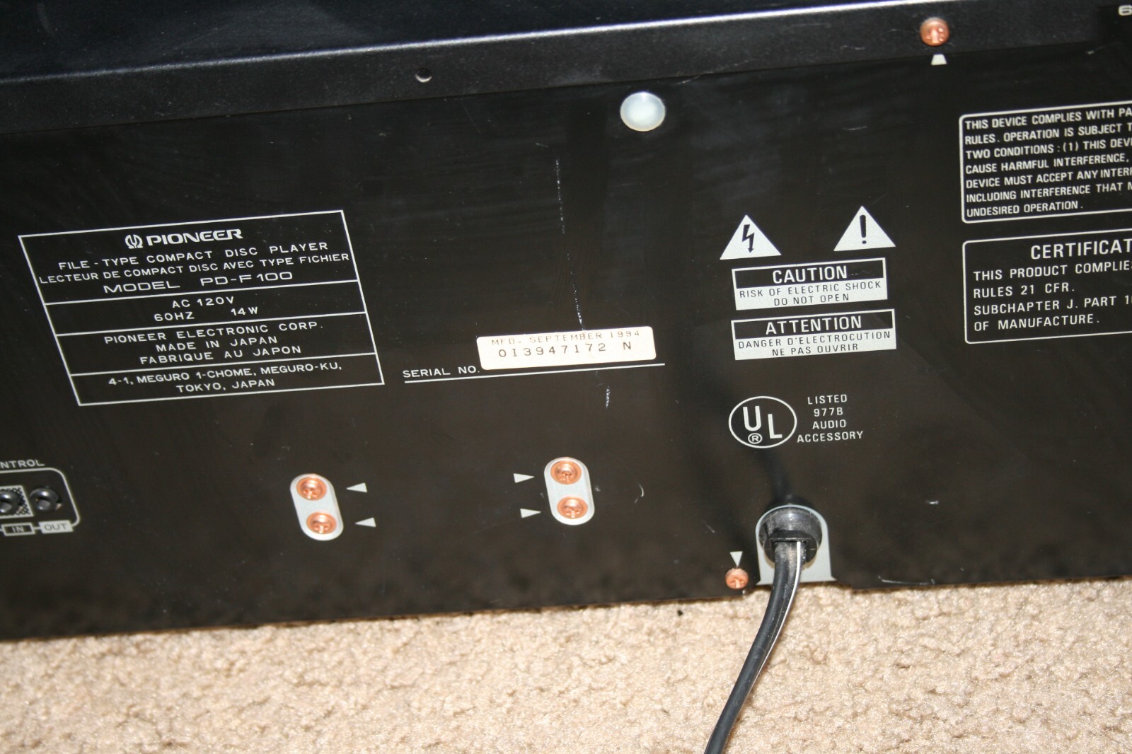 Pioneer PD-F100 100 CD Changer Disc Player for sale online | eBay