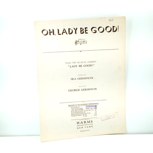 Oh Lady Be Good Sheet Music Gershwin 1920s | eBay