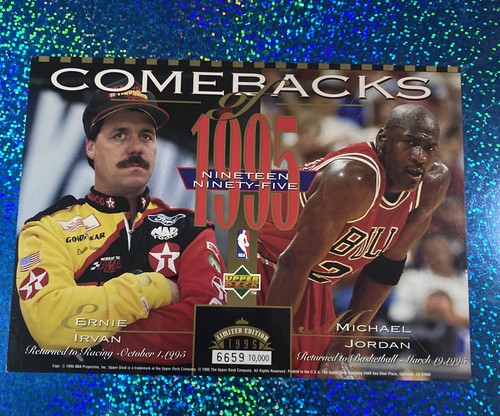 1995 Upper Deck MICHAEL JORDAN - ERNIE IRVAN Comebacks 5x7 #d/10000 | eBay