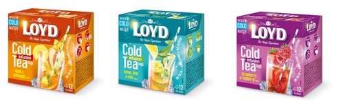 LOYD ICE TEA - 12 BAGS - COLD INFUSION ICED - PEACH PINEAPPLE RASPBERRY ...