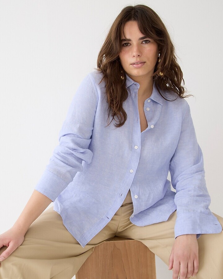 J Crew Perfect Linen Shirt J Crew: Perfect Shirt In Linen, Metallic