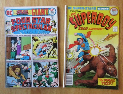Lot of *2* DC: FOUR STAR SPECTACULAR #1 ('76/Giant) +DC SUPER-STARS #12 ...