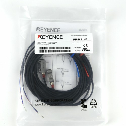 Keyence PR-M51N3 Mini-slim Transmissive Cable Type 1.2m Photoelectric ...