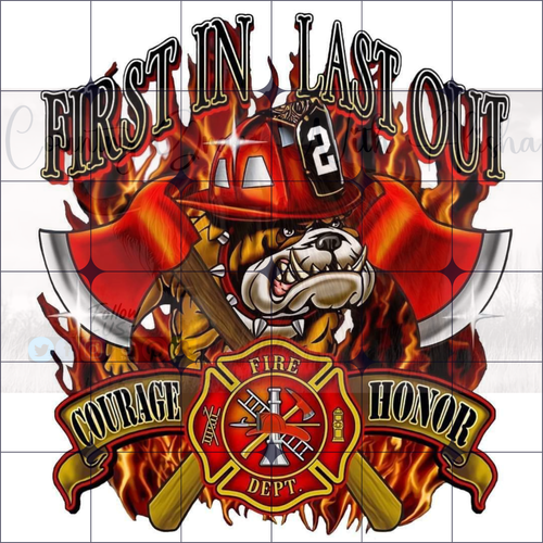 Sublimation Print First In Firefighter Ready to Press Heat Transfer | eBay