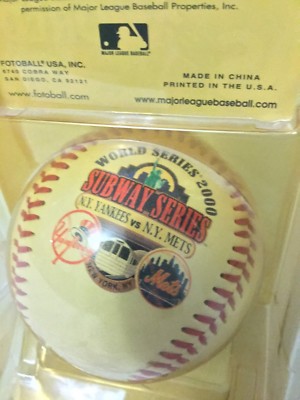 2000 Official World Series Subway Series Baseball | eBay