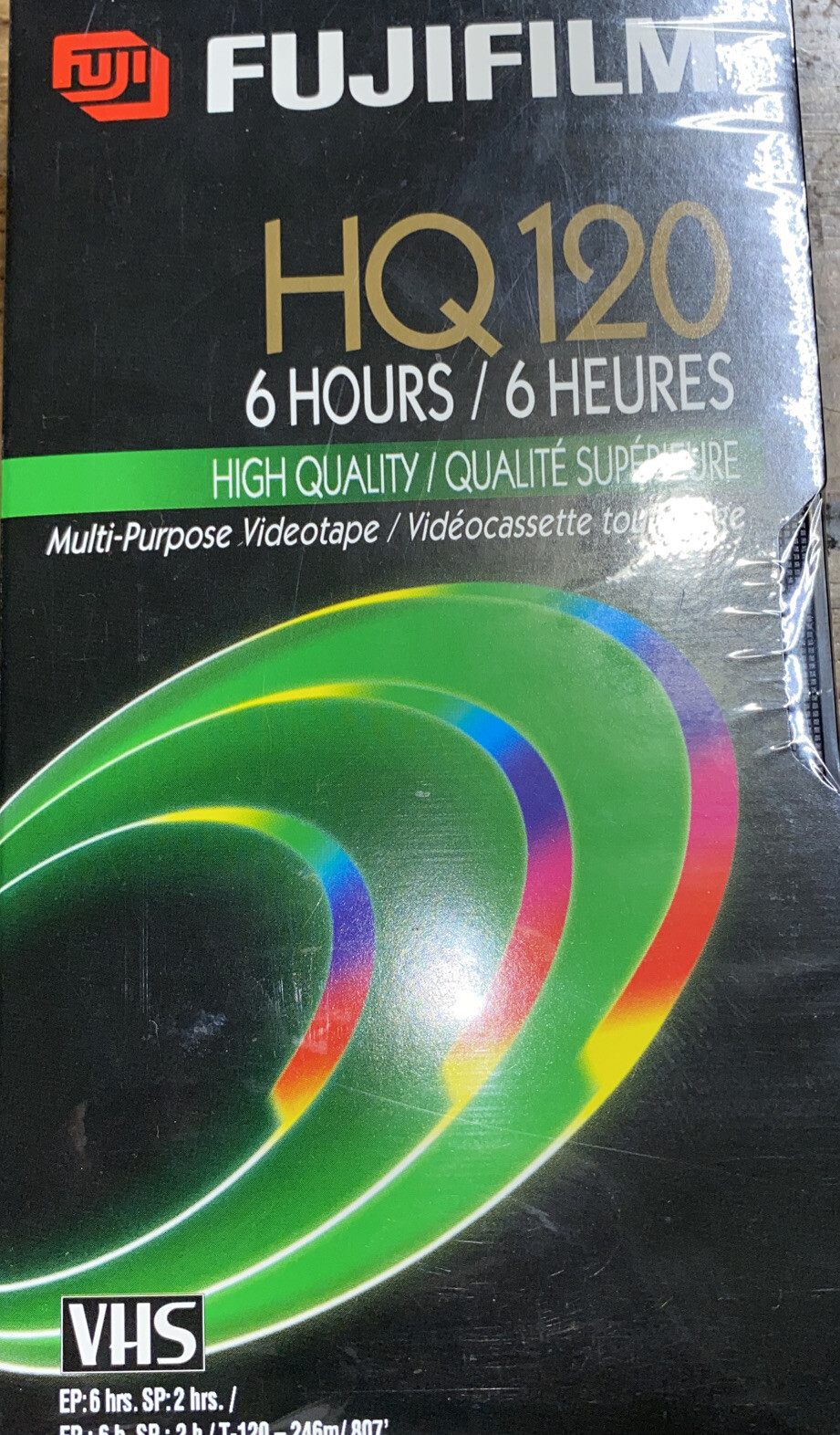 Fujifilm HQ High Quality VHS Blank Tape T-120 6 Hour New Sealed ...