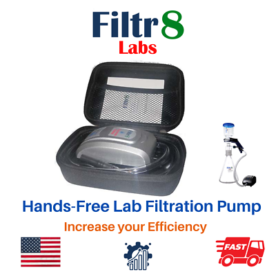 Filtr8 Lab Filtration Vacuum Pump - Hands-Free- Great for Small Labs ...