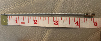 4.3" Length Wire Keychain Cable Stainless Steel Key Ring Loop, Red #3 ...