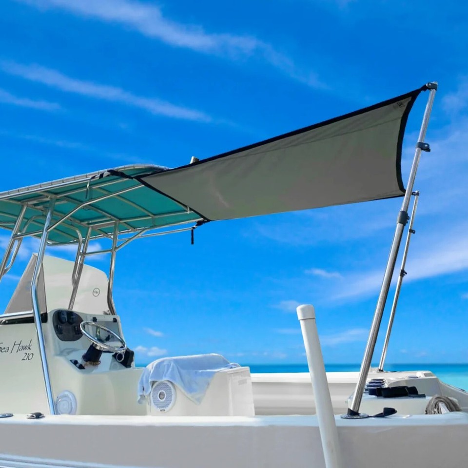 Oceansouth T-Top Extension Kit, Boat Stern Shade - Extends up to 4' x 5 ...