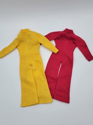 2 Maddie Mod Jumpsuits Yellow & Fuchsia Fashion Doll Barbie Clone Tlc ...