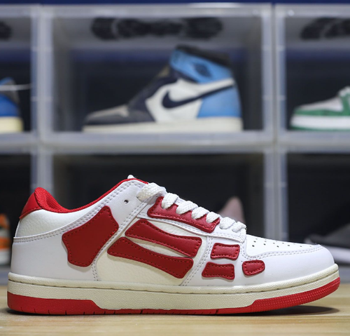 AMIRI Red and white color combination low top casual shoes Free ...