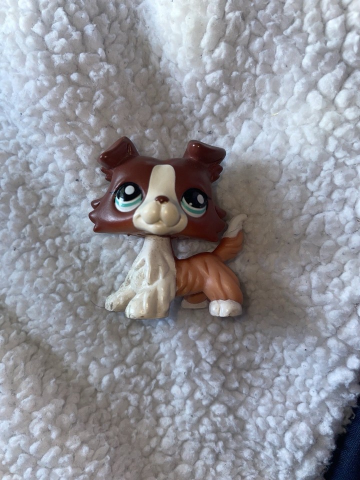 Littlest Pet Shop LPS Border Collie Authentic #1542 Red and White GC ...