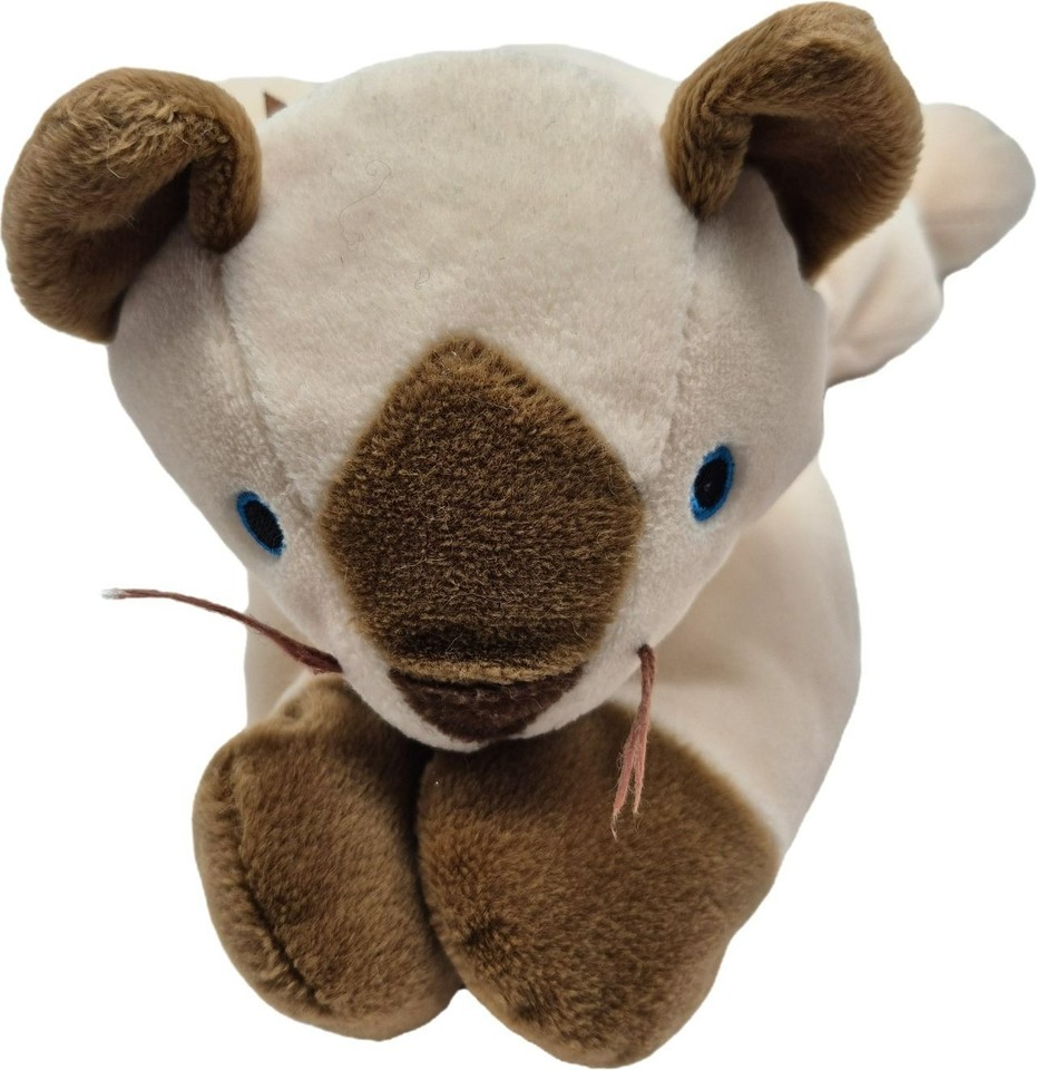 Vintage 1996 Ty Pillow Pals Meow The Siamese Cat 1996 Plush 8" Cream ...