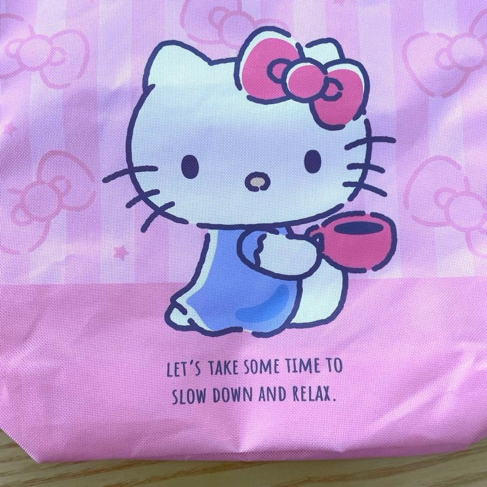 Hello Kitty A4 Tote Bag Pink Character Illustration | eBay