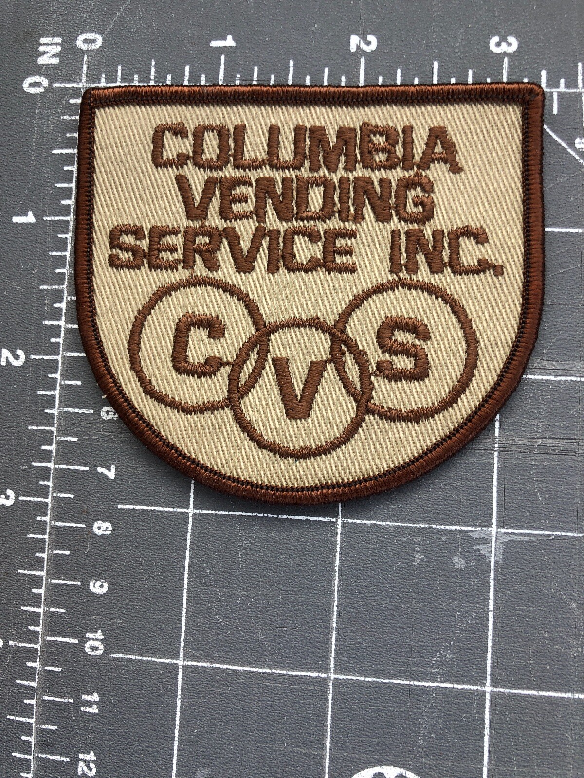 Vintage Columbia Vending Service Inc. CVS Logo Patch Equipment Machines ...