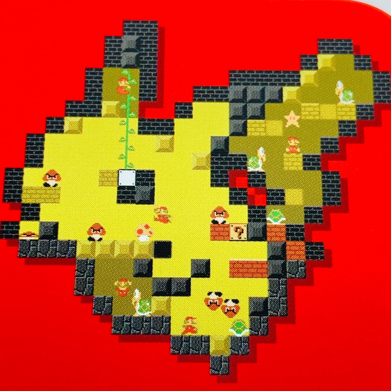 8 Bit Pikachu Minecraft Grid