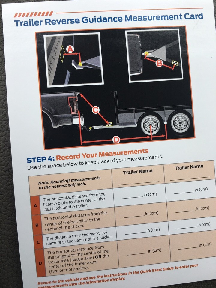 2016 -2025 Ford Super Duty250-350 Trailer Backup Assist Sticker ...
