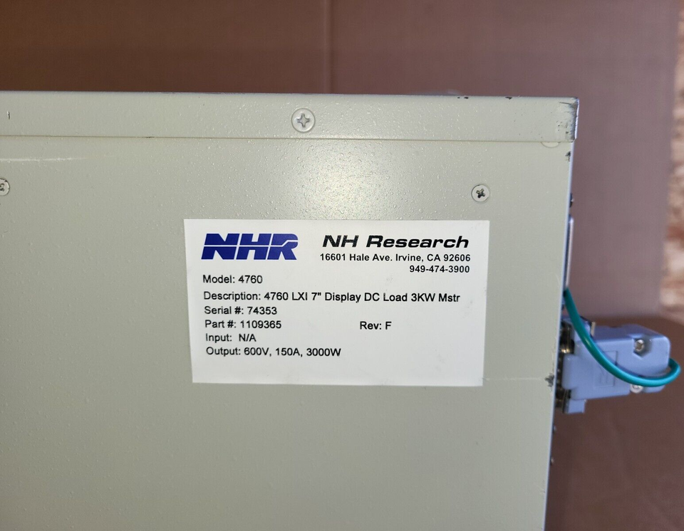 NHR 4760 DC Load LXI 7" DISPLAY 600V 150A 3000W 1109365 | eBay