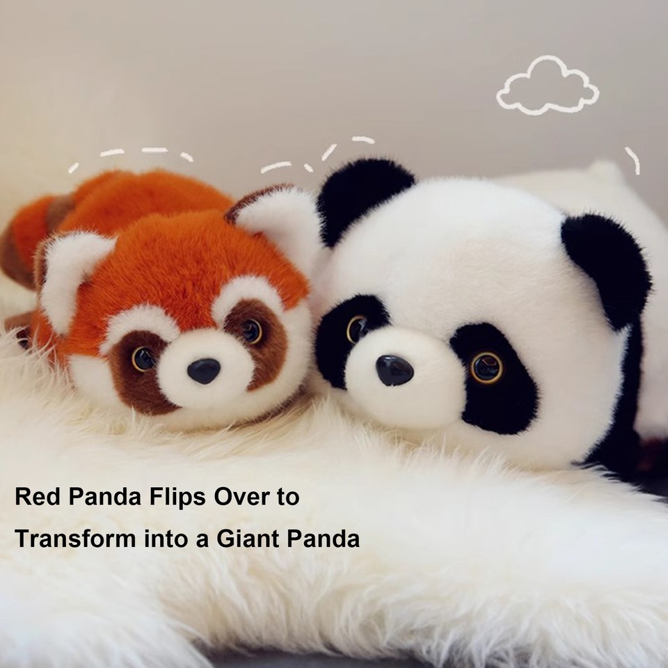Cute Reversible Plushies Cute Panda Stuffed Animal Reversible Red Panda ...