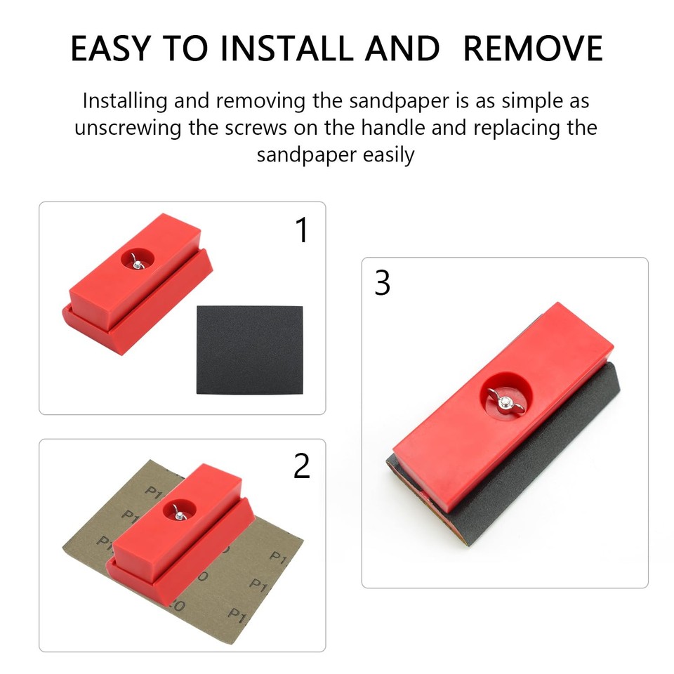 Hand Sanding Blocks Auto Body 25pcs Sandpaper Woodworking Furniture ...