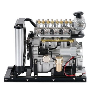 TECHING Mini Diesel Four-cylinder Mechanical Metal Assembled Engine KIT ...