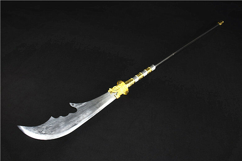 89" Long Steel Handle Guan-Gong Dao Broadsword Sharp High Manganese ...
