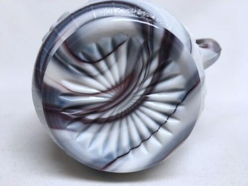 Vintage IMPERIAL Purple Swirl Slag Glass Pitcher Windmill Design Mint 6 ...
