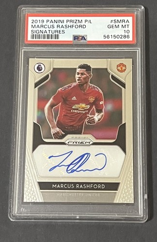 2019-20 Panini Prizm Premier League Signatures Marcus Rashford Auto PSA ...