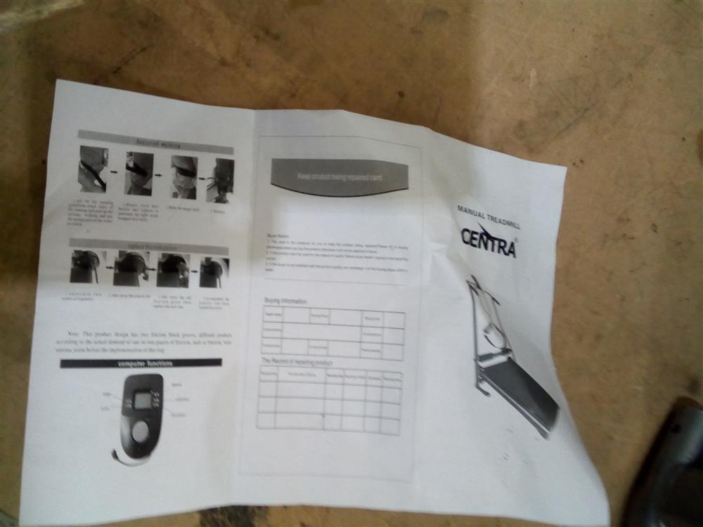 Centra Manual Treadmill Mini Incline Fitness Machine Walking Home Gym ...