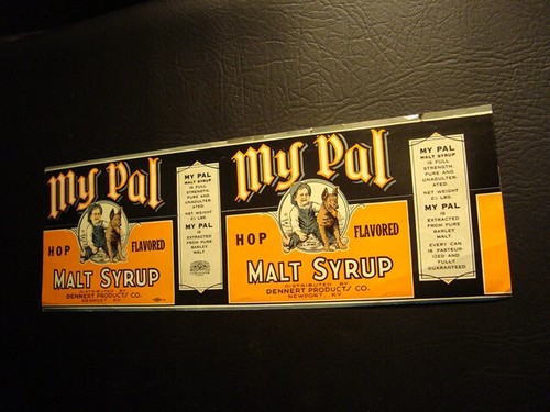 Circa 1930 My Pal Malt Syrup Label, Newport, Kentucky – FREE SHIPPING ...